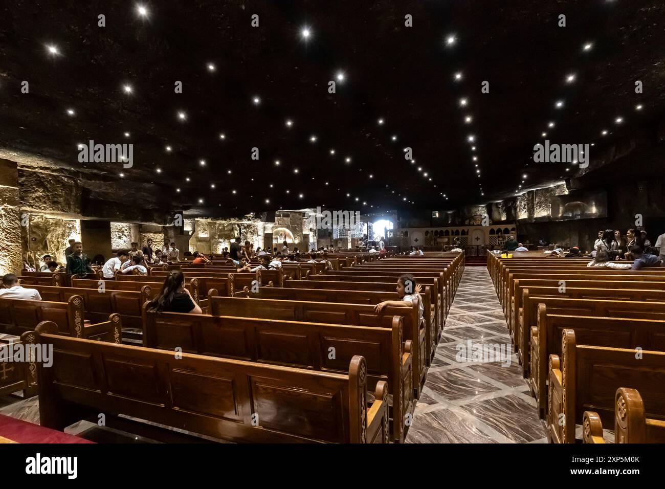 Virgin Mary Monastery in Drunka(Durunka), cave church at cliff, Flight ...