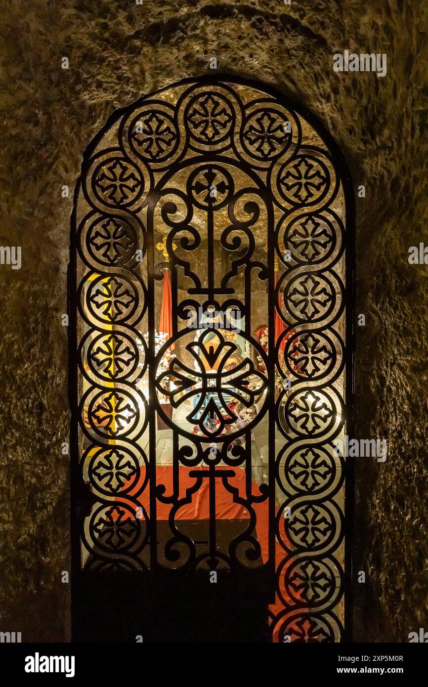 Virgin Mary Monastery in Drunka(Durunka), cave church at cliff, Flight ...