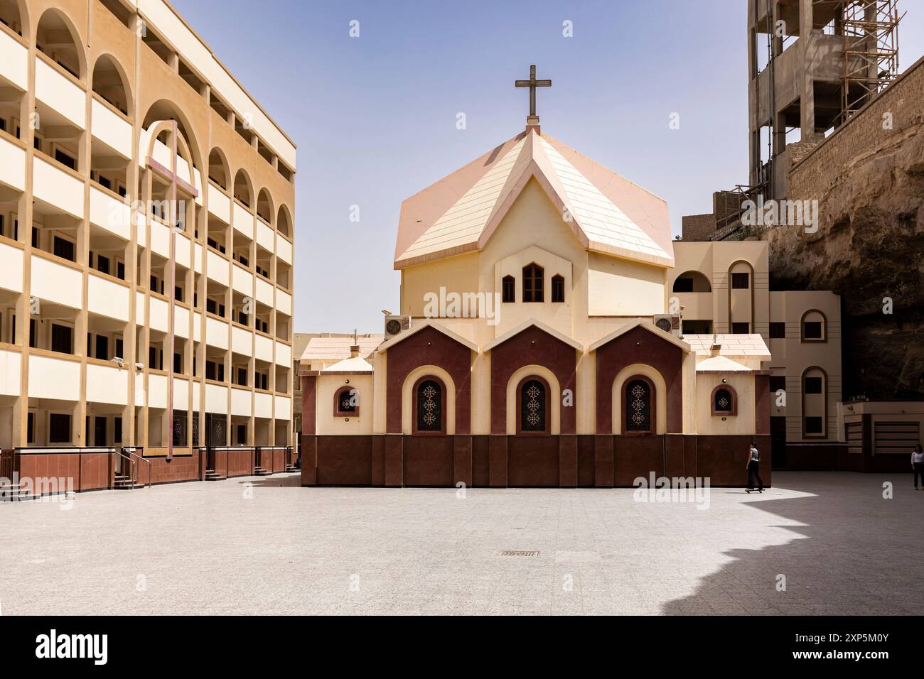 Virgin Mary Monastery in Drunka(Durunka), Monastery complex at mountain ...
