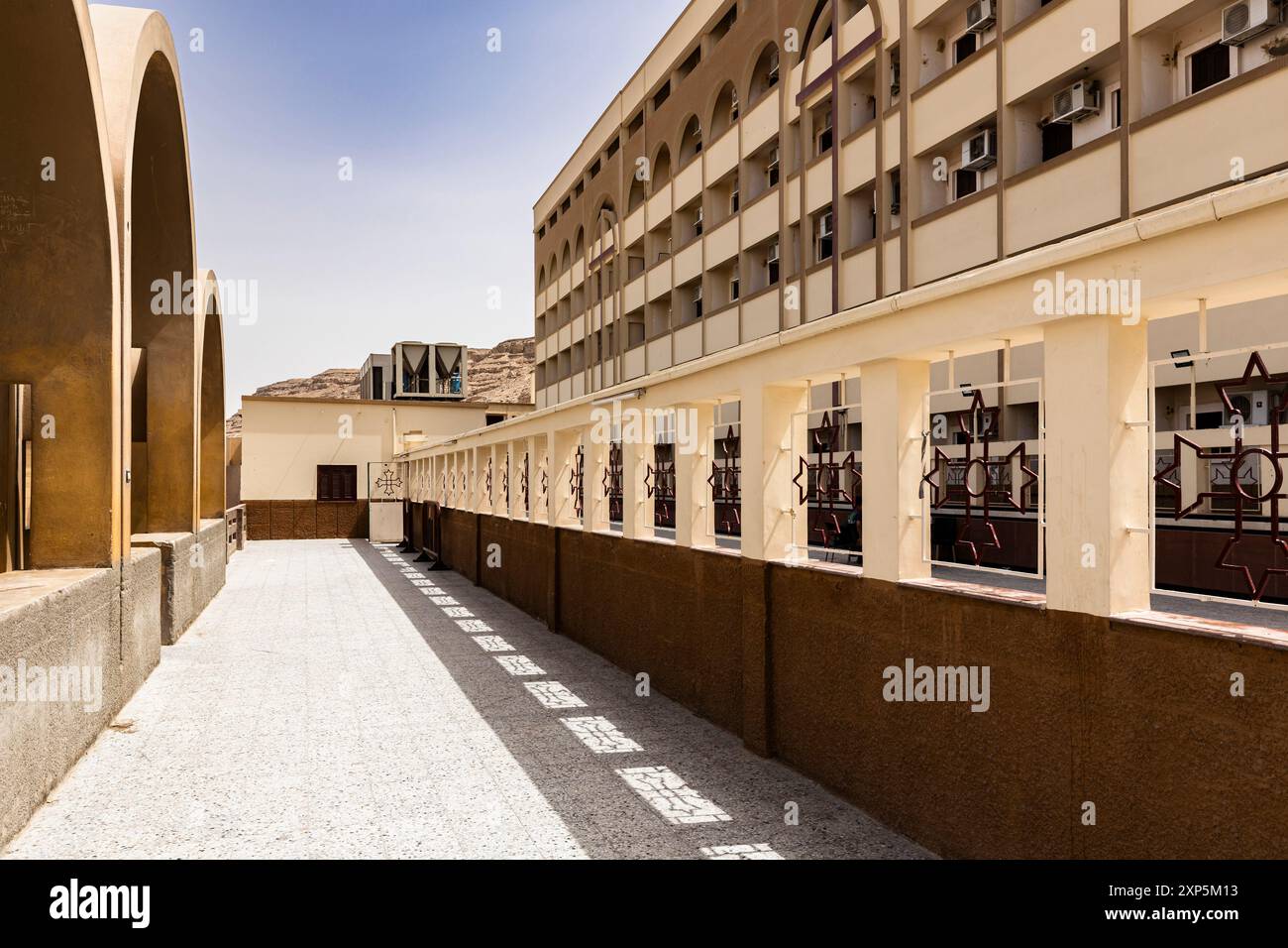 Virgin Mary Monastery in Drunka(Durunka), Monastery complex at mountain ...