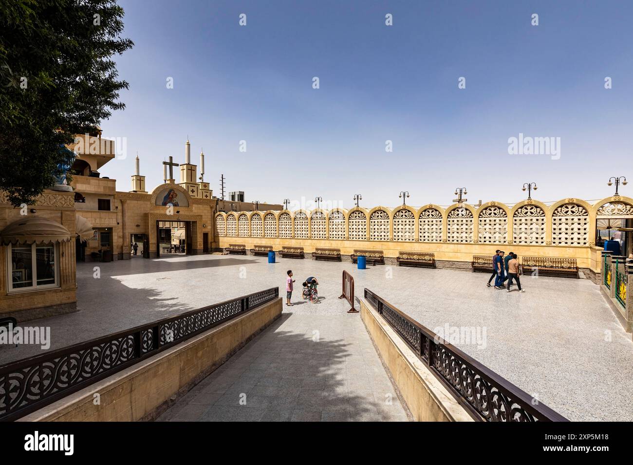 Virgin Mary Monastery in Drunka(Durunka), Monastery complex at mountain ...