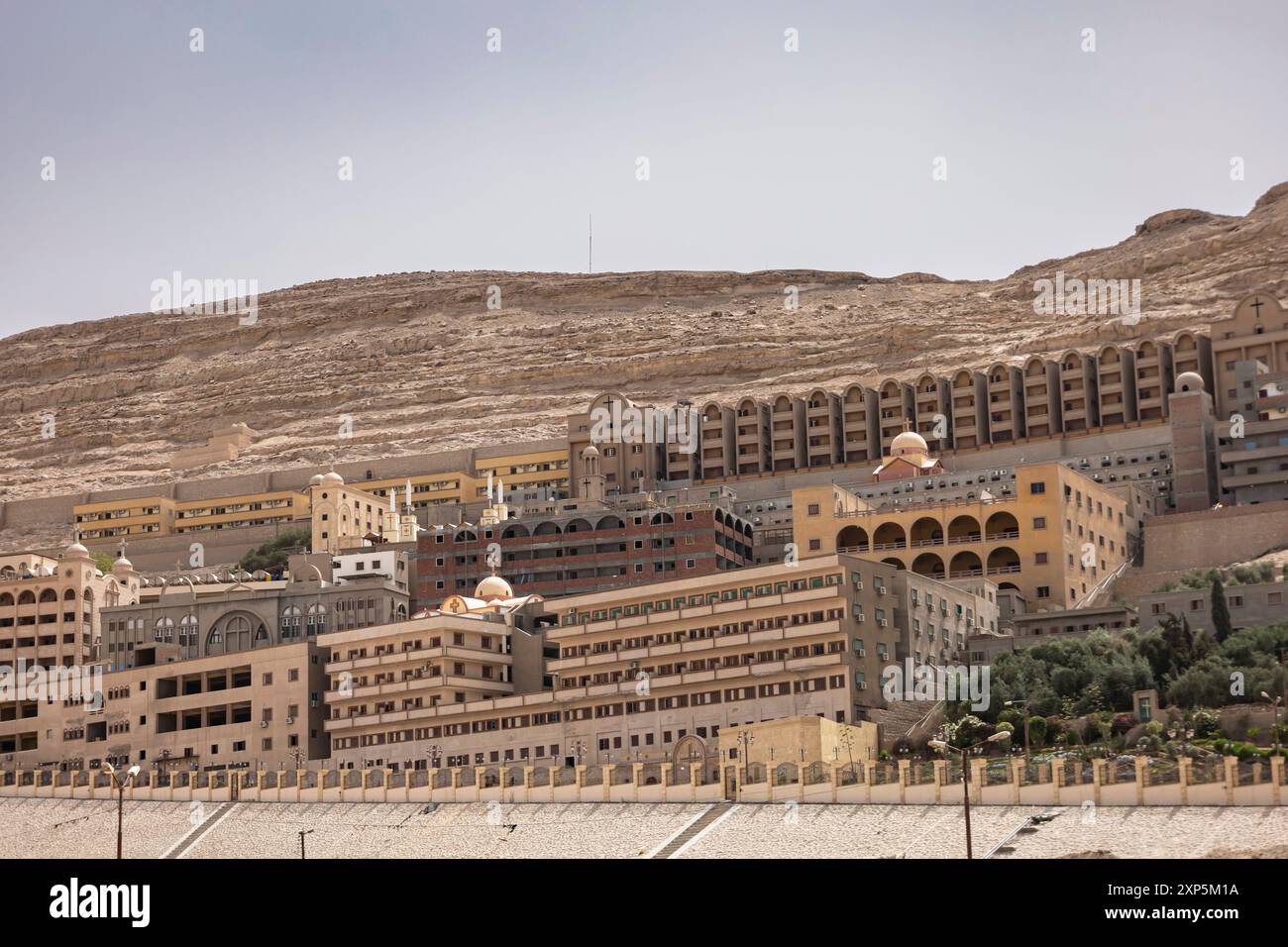 Virgin Mary Monastery in Drunka(Durunka), Monastery complex at mountain ...