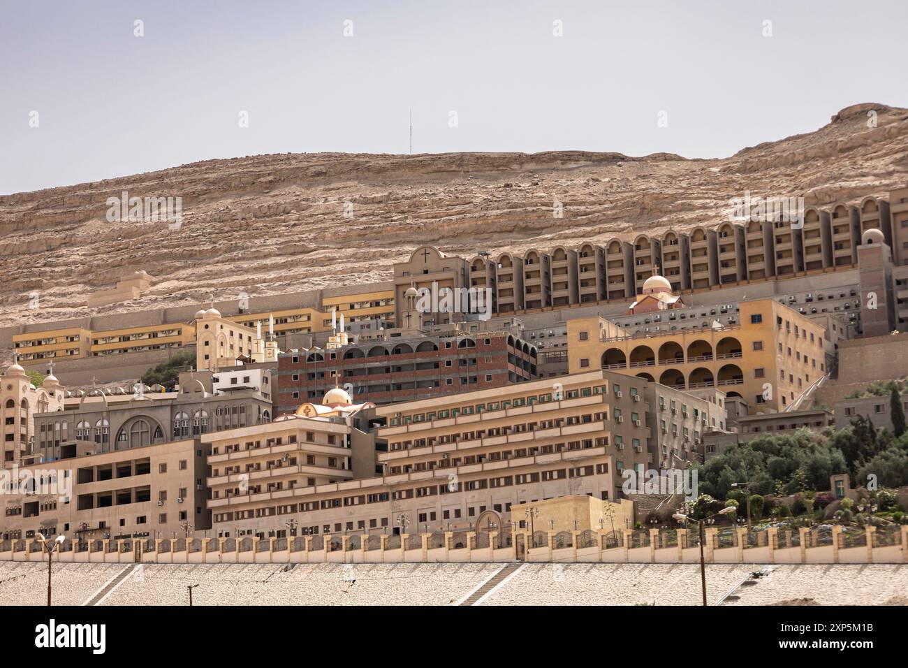 Virgin Mary Monastery in Drunka(Durunka), Monastery complex at mountain ...