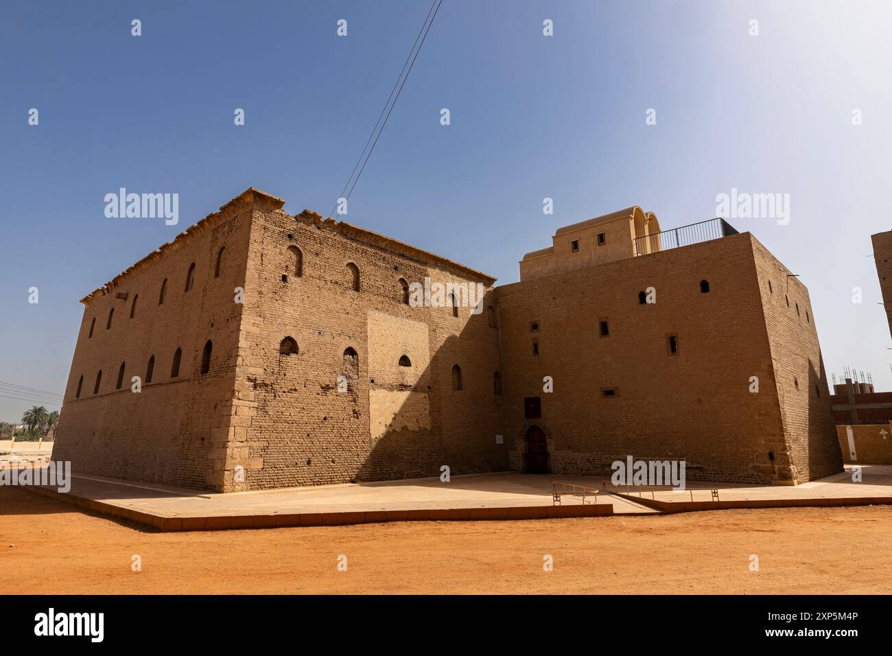 The Red Monastery, ancient ruined monastery, west bank of the Nile ...