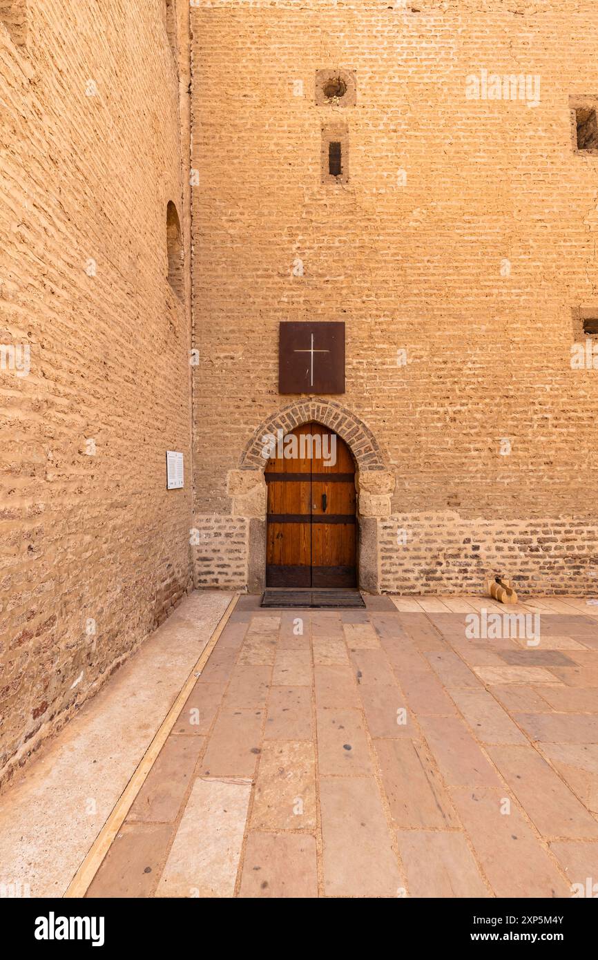 The Red Monastery, entrance, ancient ruined monastery, west bank of the ...