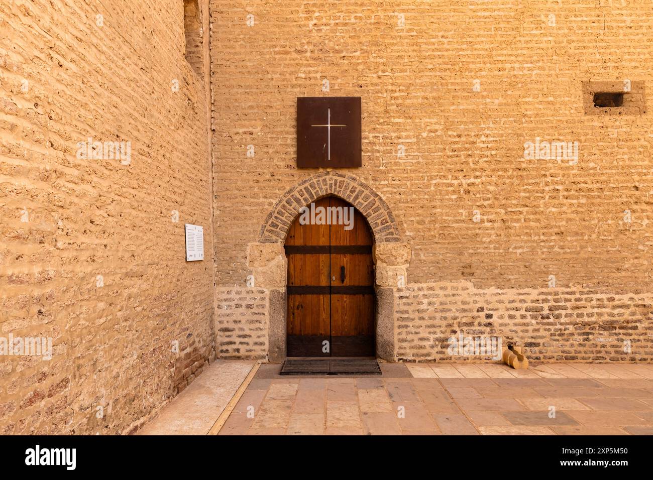 The Red Monastery, entrance, ancient ruined monastery, west bank of the ...