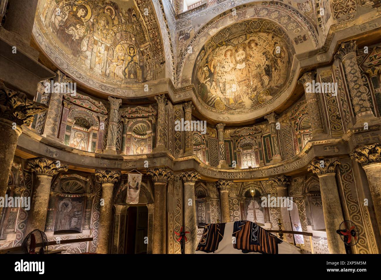 The Red Monastery, interior of altar(chancel) with elaborate paintings ...