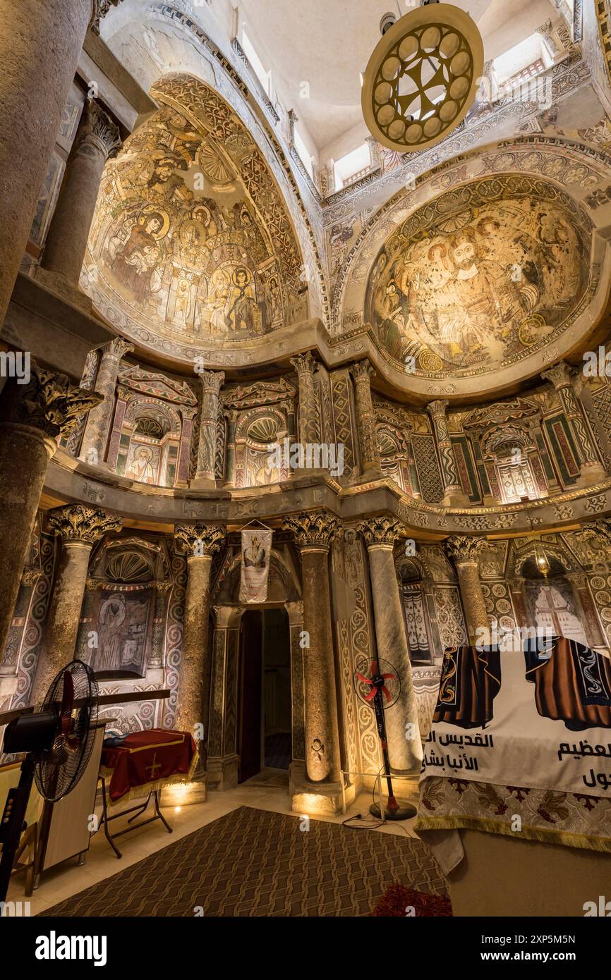 The Red Monastery, interior of altar(chancel) with elaborate paintings ...