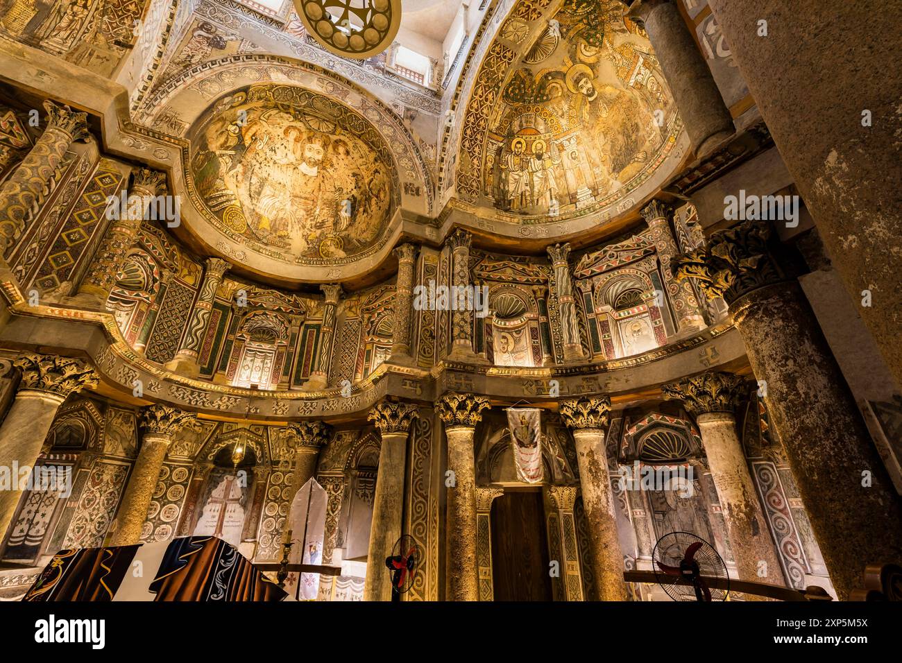 The Red Monastery, interior of altar(chancel) with elaborate paintings ...