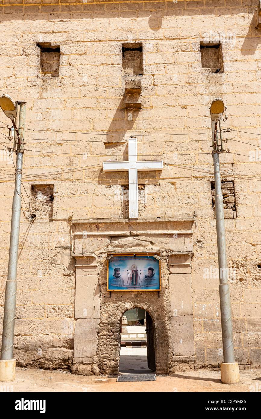 The White Monastery, ancient ruined monastery, west bank of the Nile ...