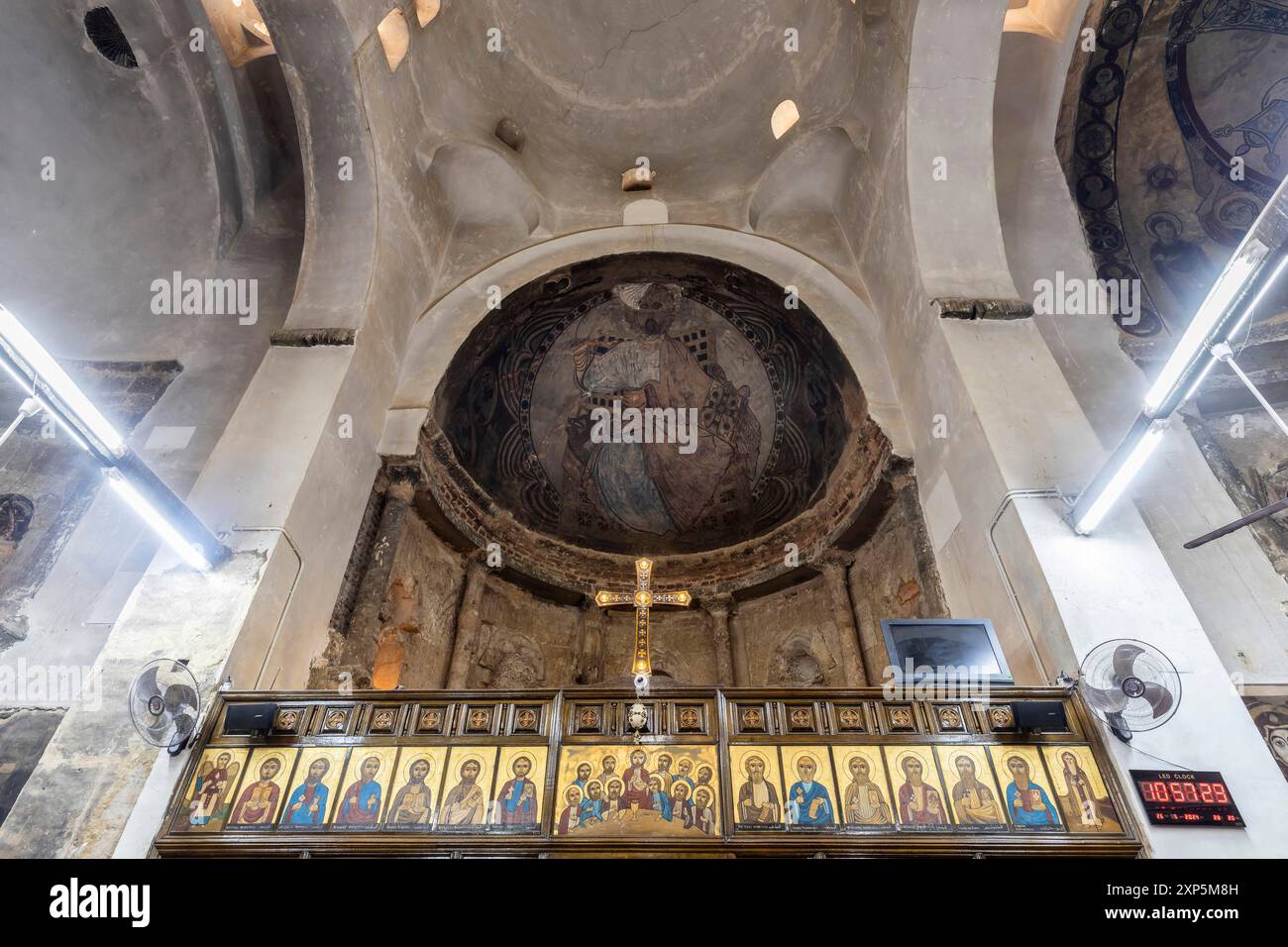 The White Monastery, interior of altar(chancel) with icons and ...