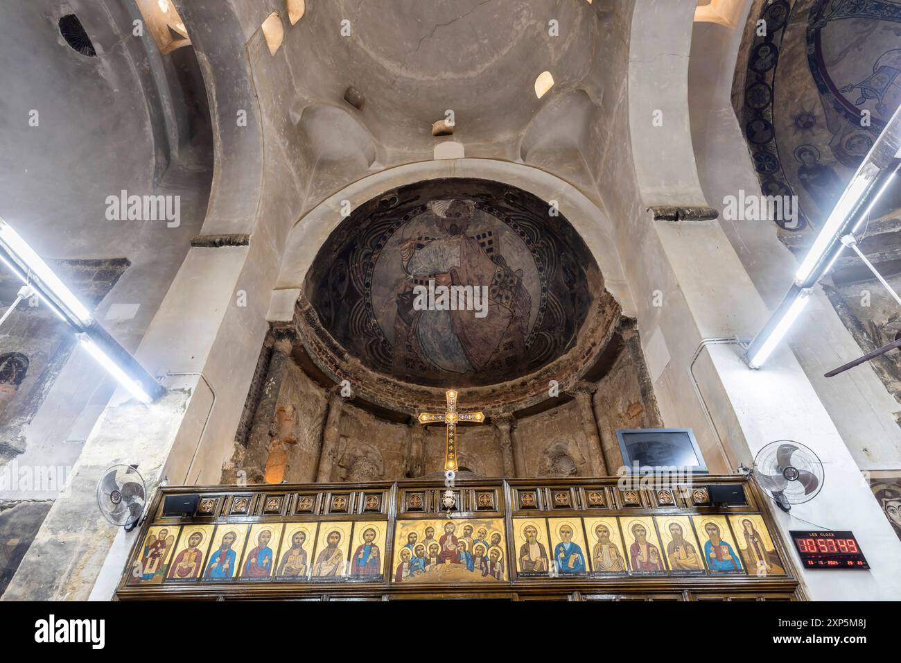 The White Monastery, interior of altar(chancel) with icons and ...