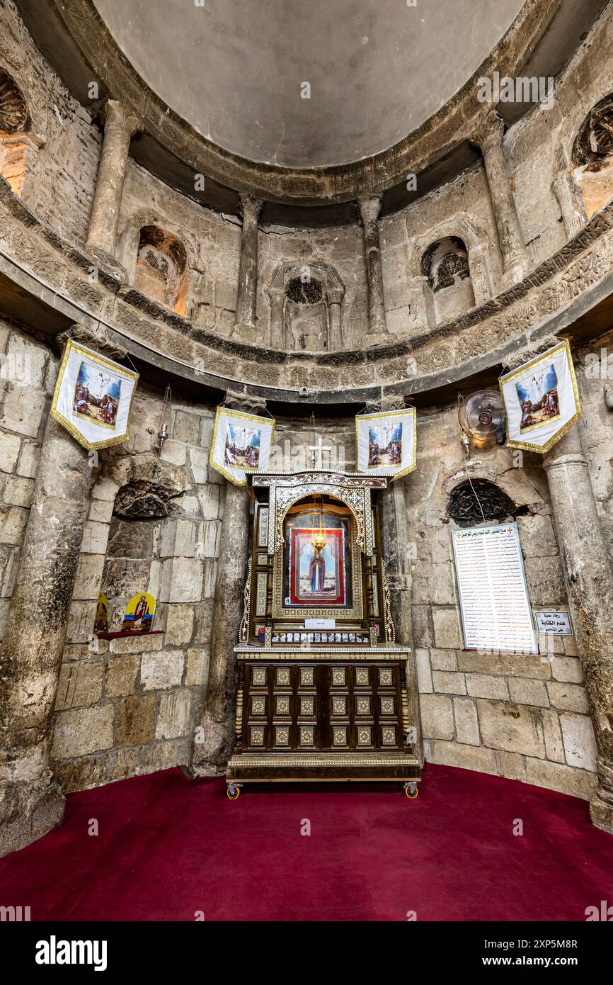 The White Monastery, side chamber of chancel, ancient monastery, Sohag ...