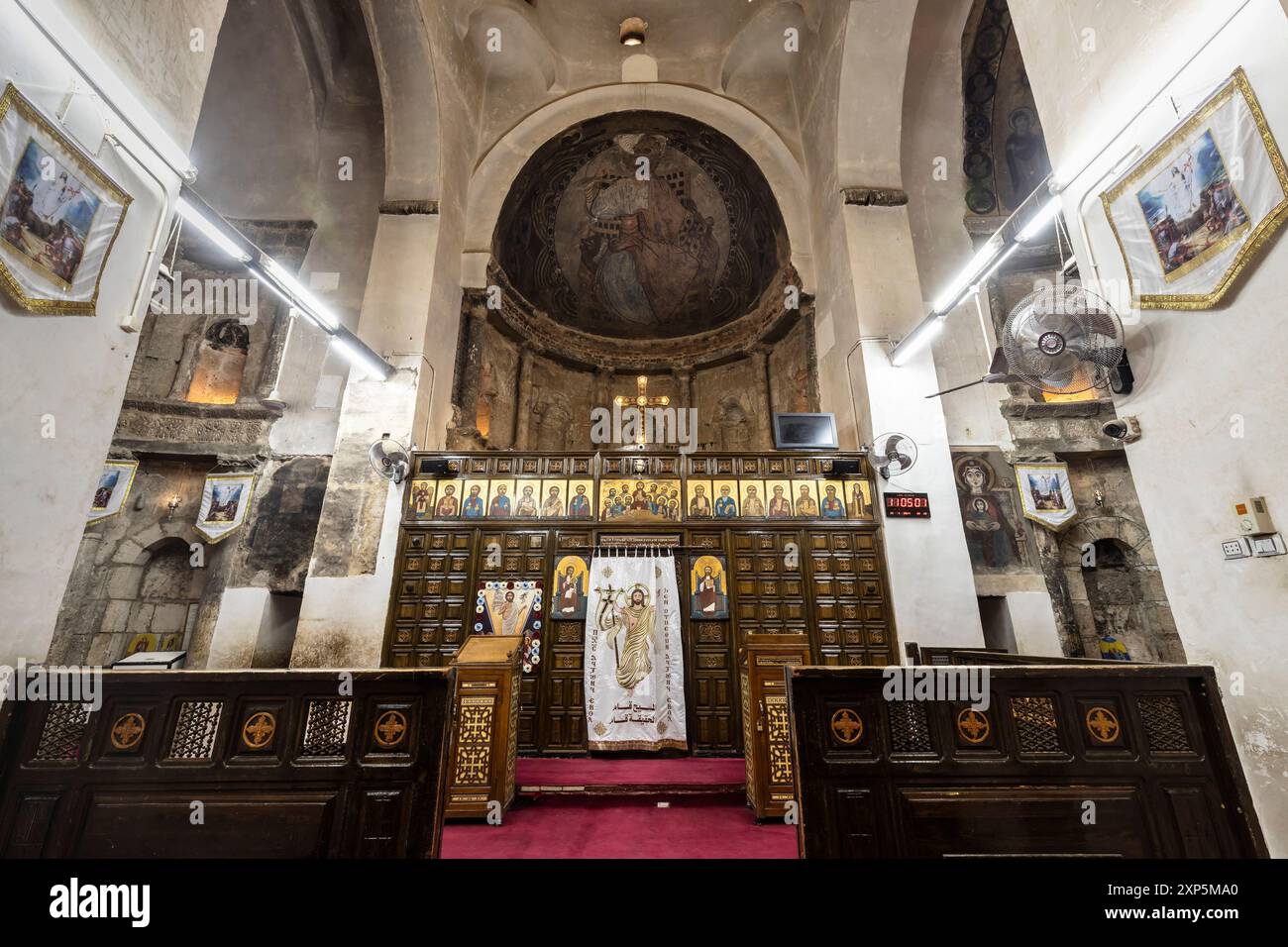 The White Monastery, interior of altar(chancel) with icons and ...