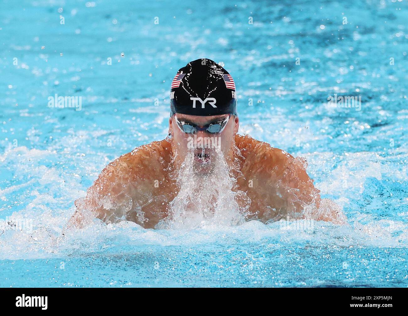 Paris, France. 3rd Aug, 2024. Nic Fink of Team USA competes during the ...