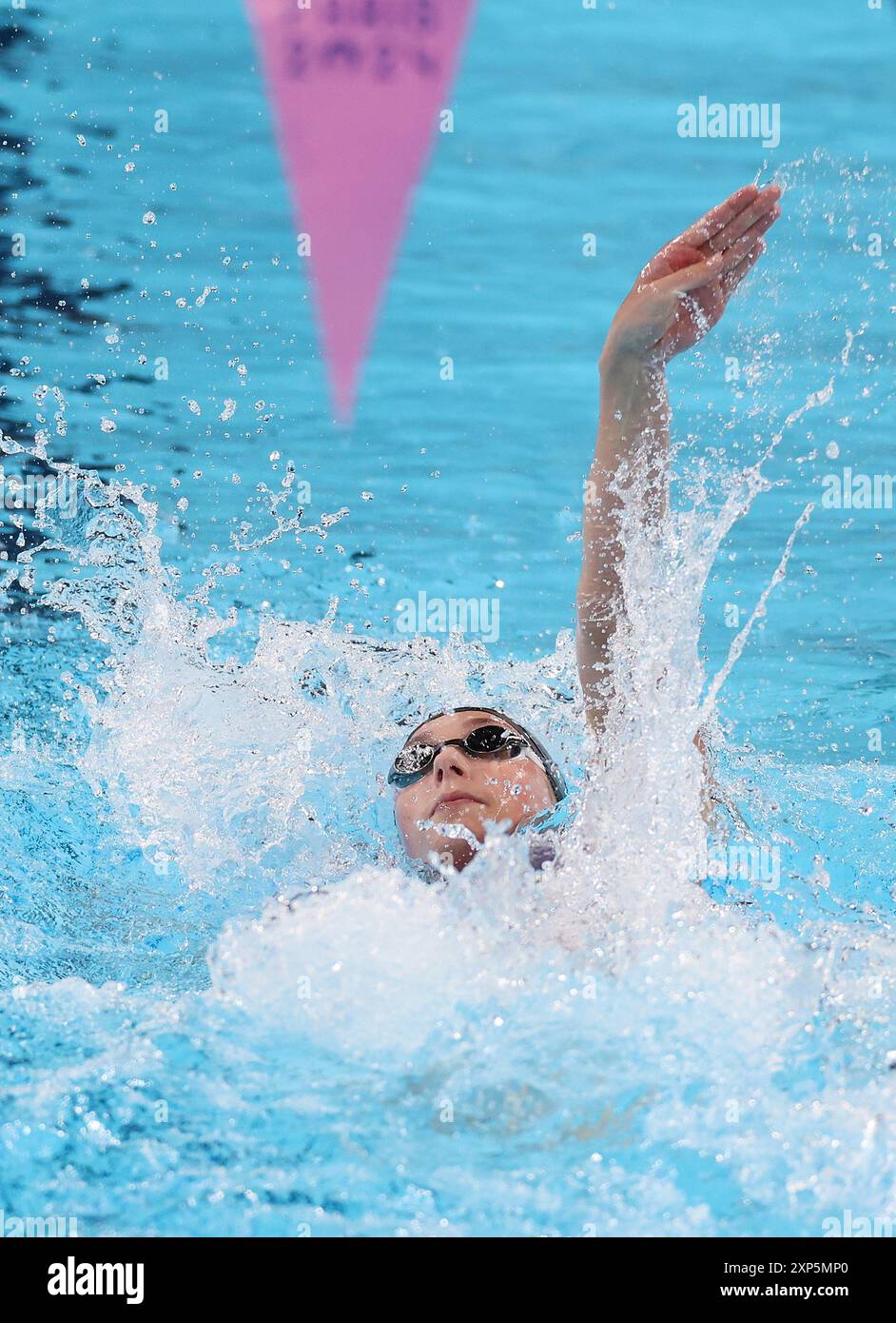 Paris, France. 3rd Aug, 2024. Summer McIntosh of Canada competes during ...