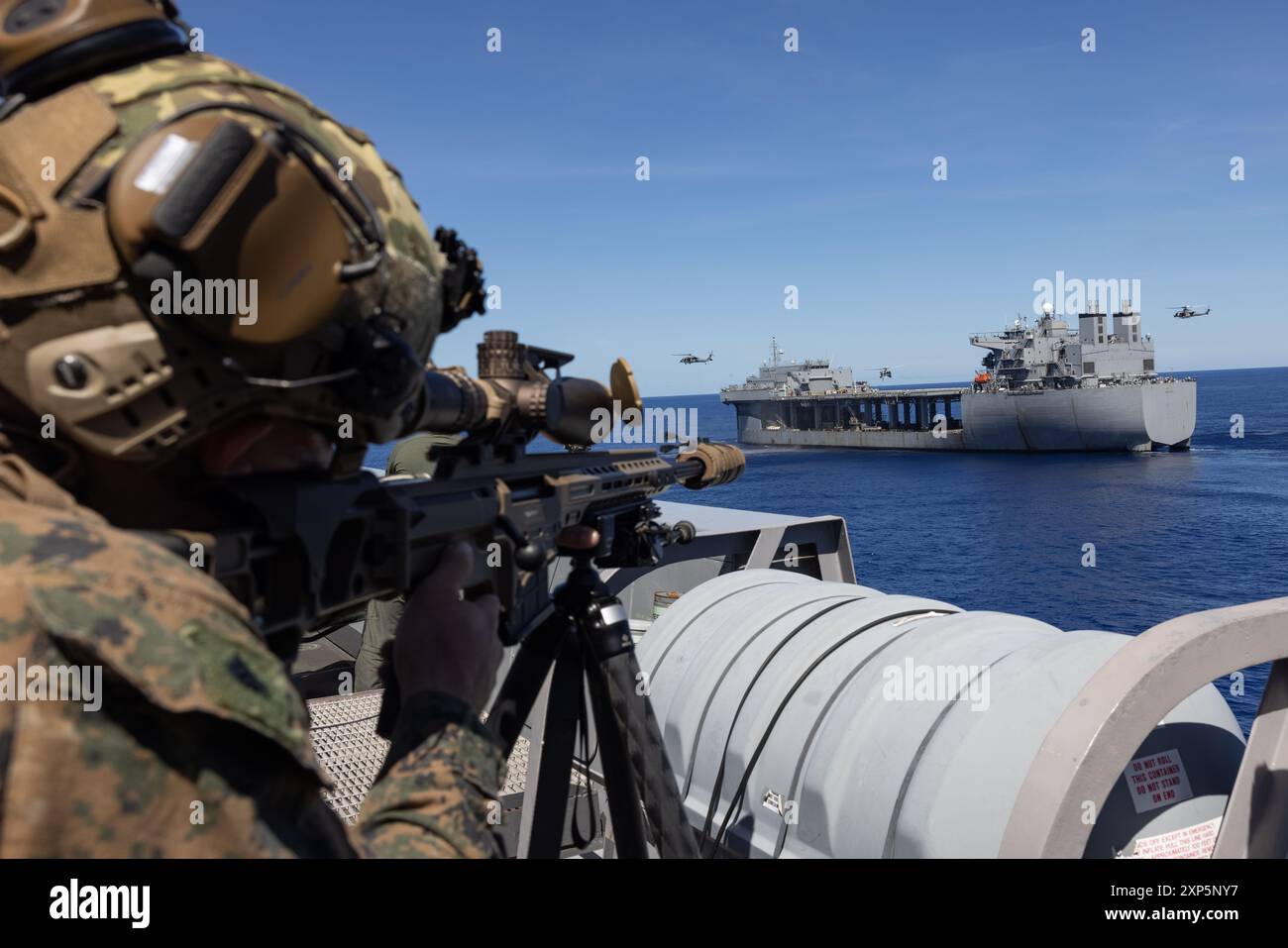 U.S. Marine Corps Cpl. Camdyn Counts, a field radio operator with ...