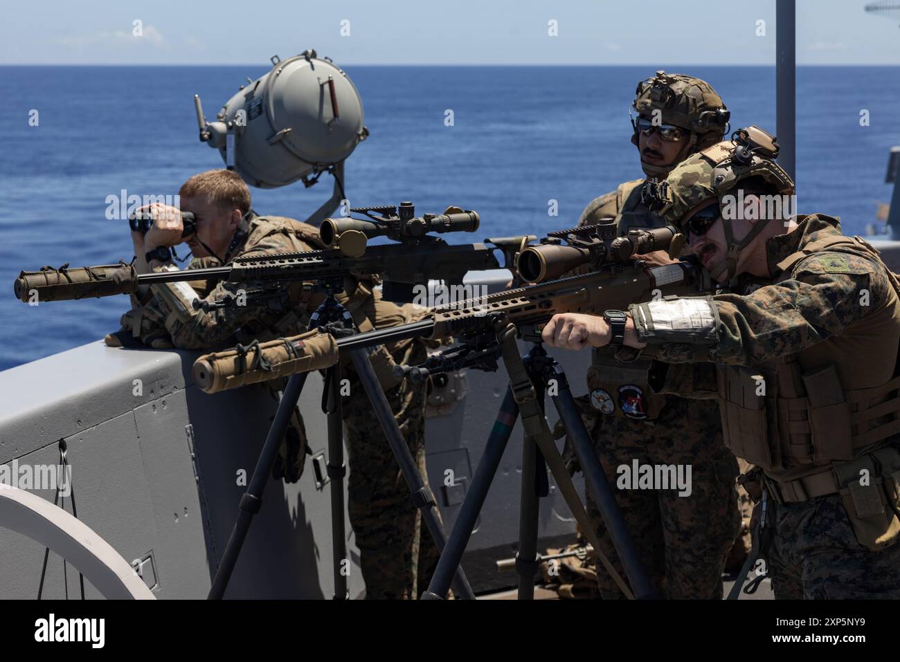 U.S. Marines with Battalion Landing Team 1/4, 31st Marine Expeditionary ...