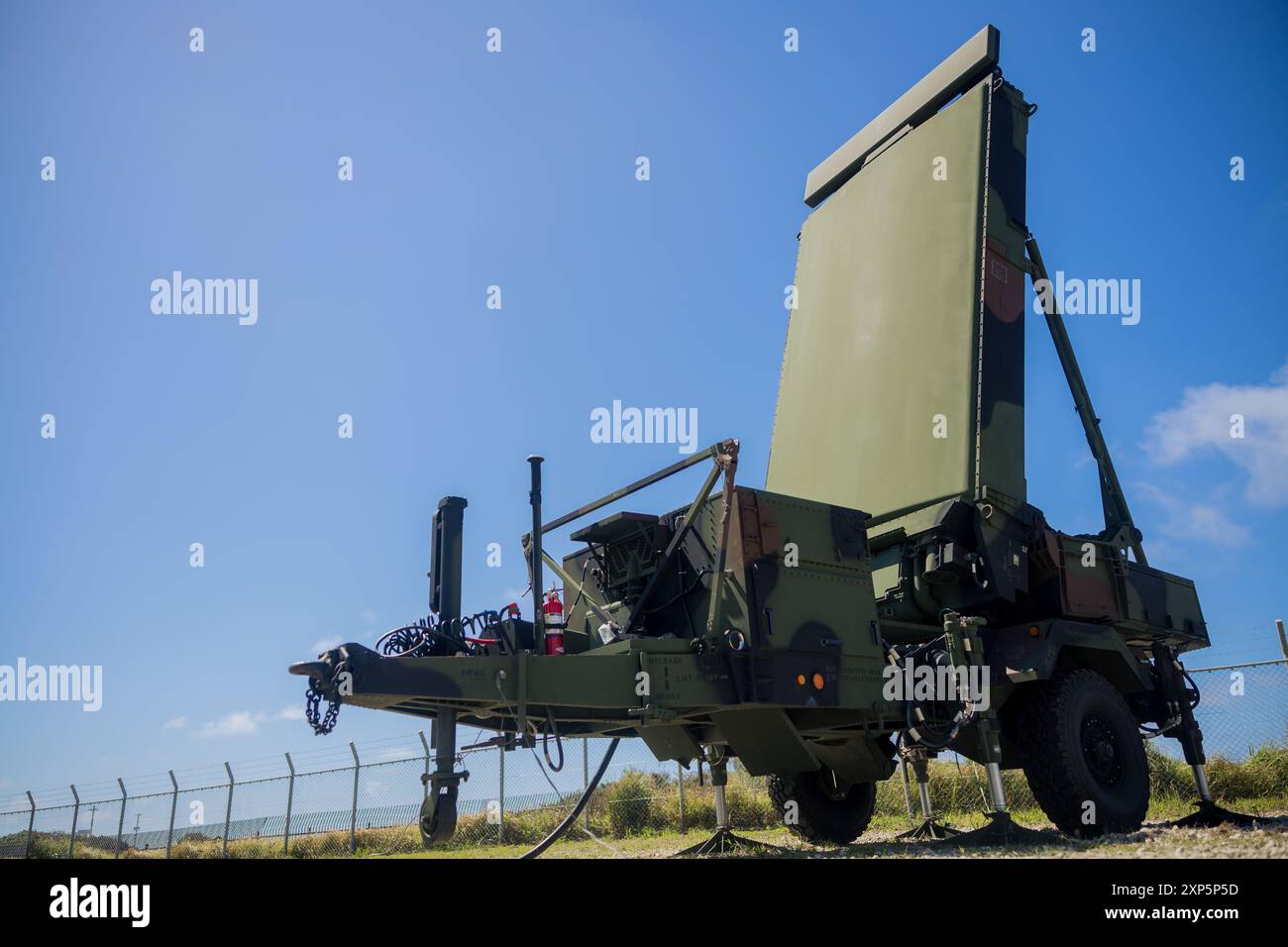 A U.S. Marine Corps AN/TPS-80 Ground/Air Task Oriented Radar is ...