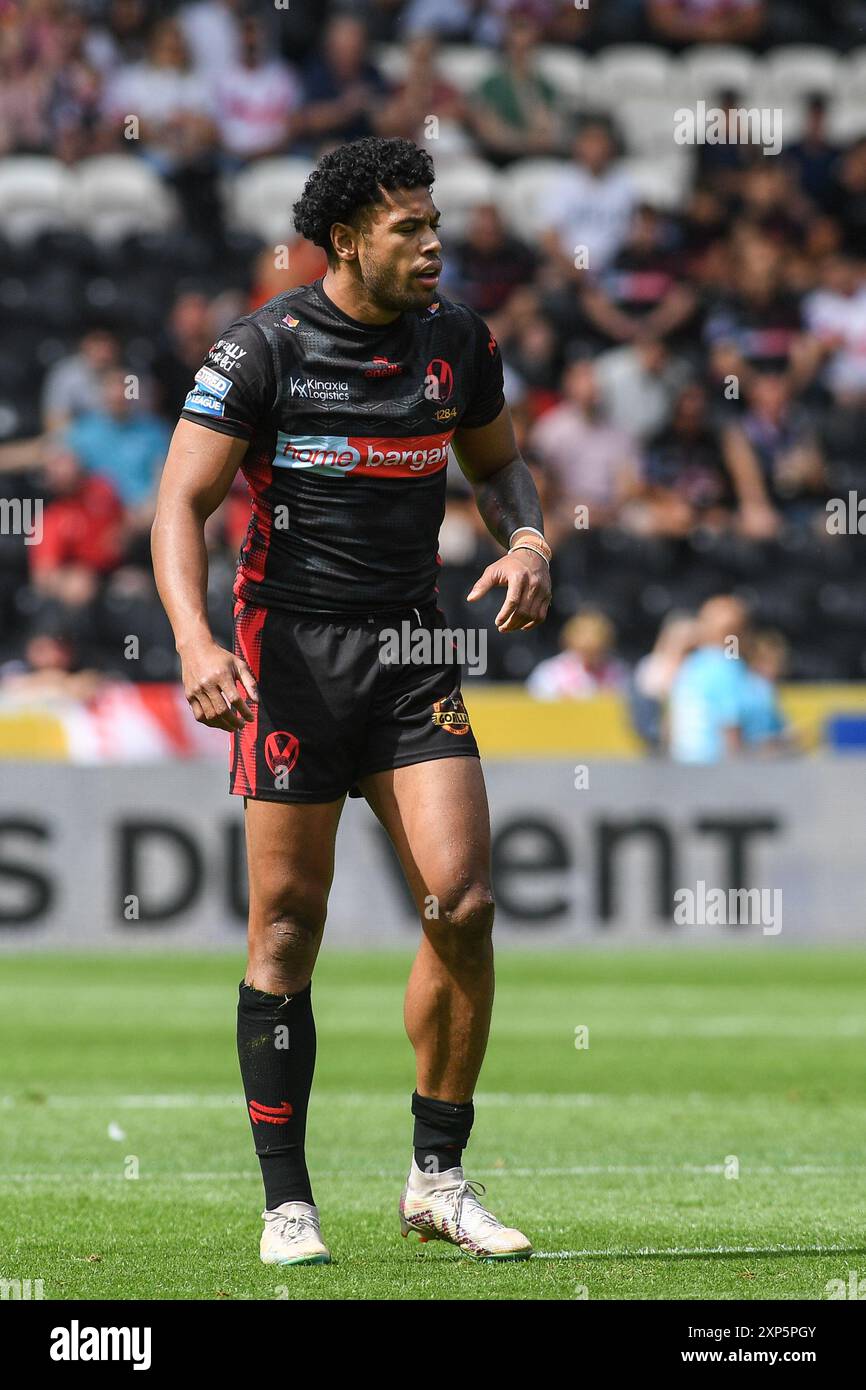 Hull, England - 3rd August 2024 - Waqa Blake of St Helens. Rugby League ...