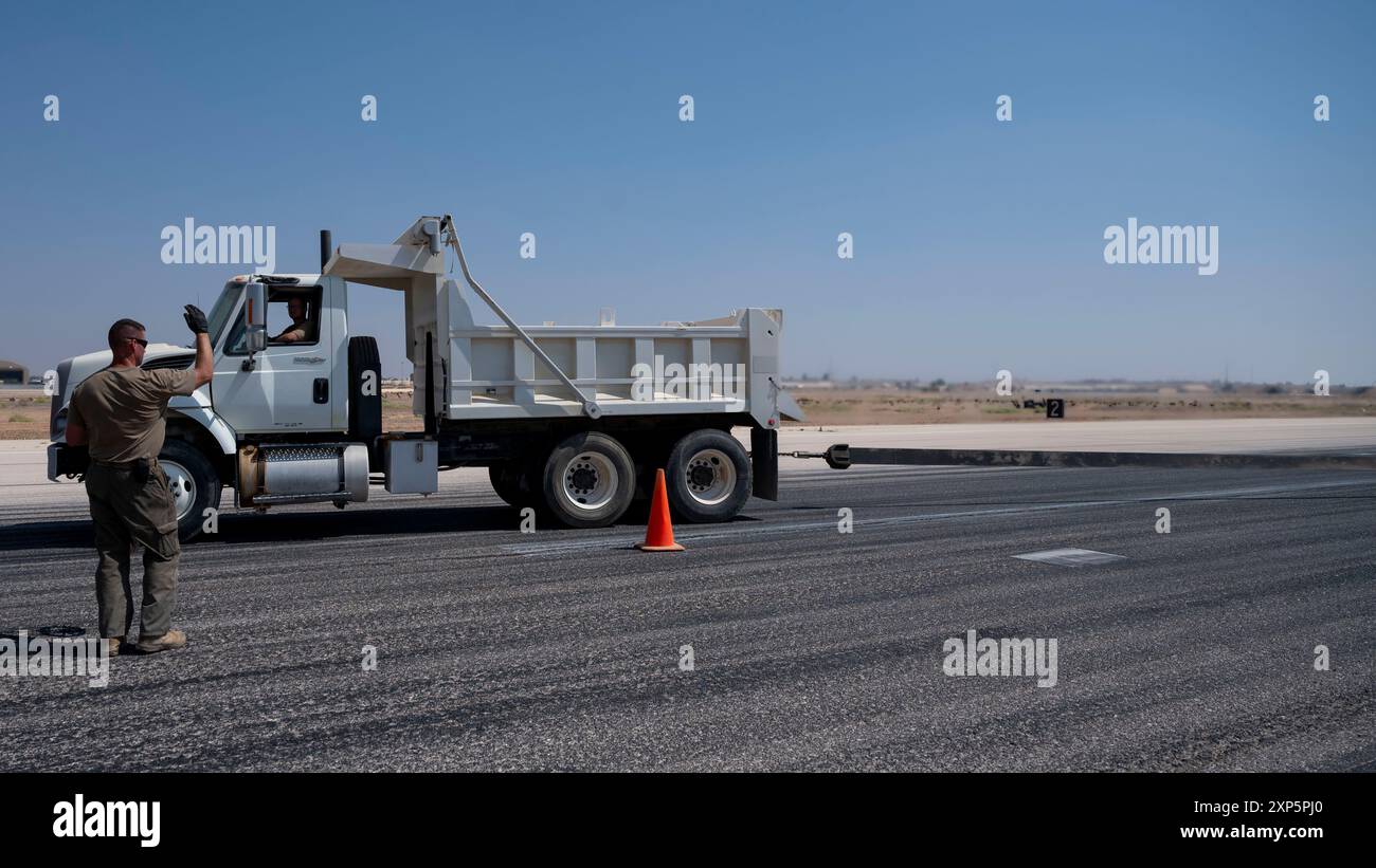 U.S. Air Force Airmen, assigned to the 332d Expeditionary Civil ...