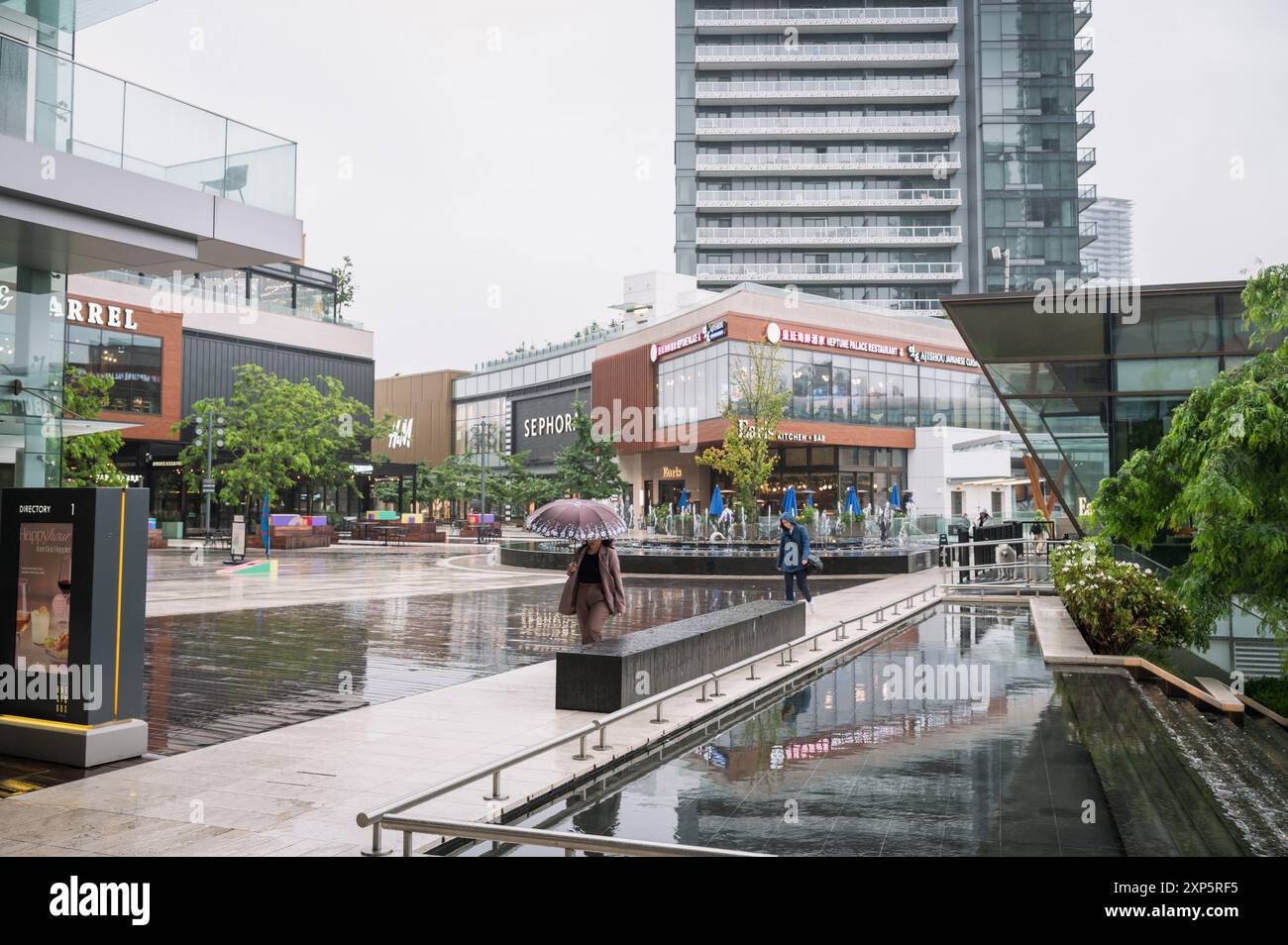 The Brentwood town Centre mall, or The Amazing Brentwood, on a rainy ...