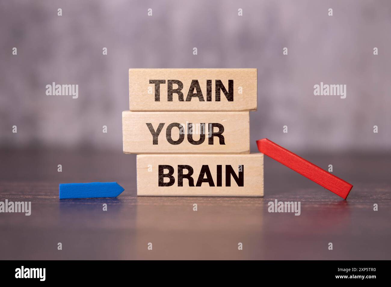 Train Your Brain symbol. Concept words Train Your Brain on wooden ...