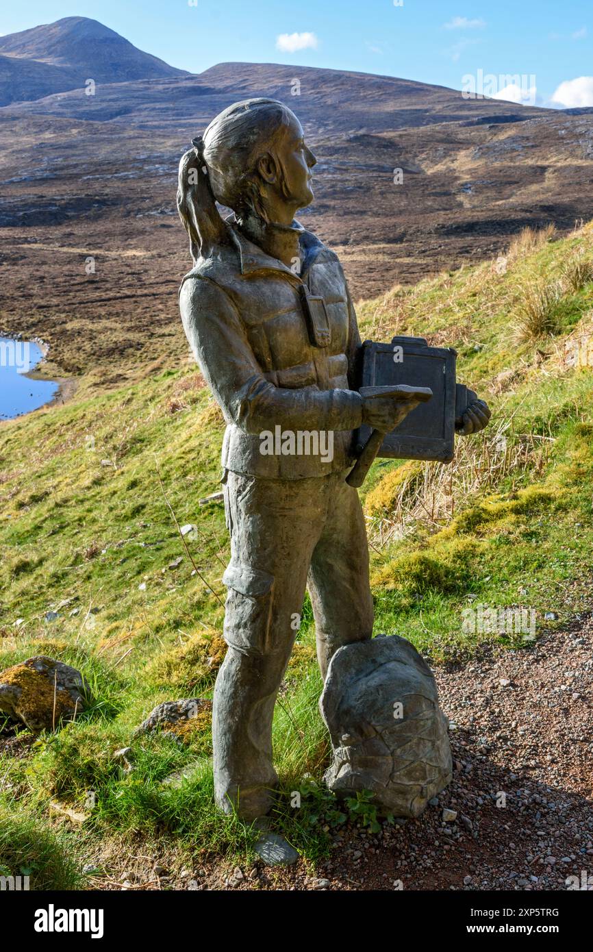 Female Geologist, a sculpture by Alan Beattie Herriot, at the Knockan ...