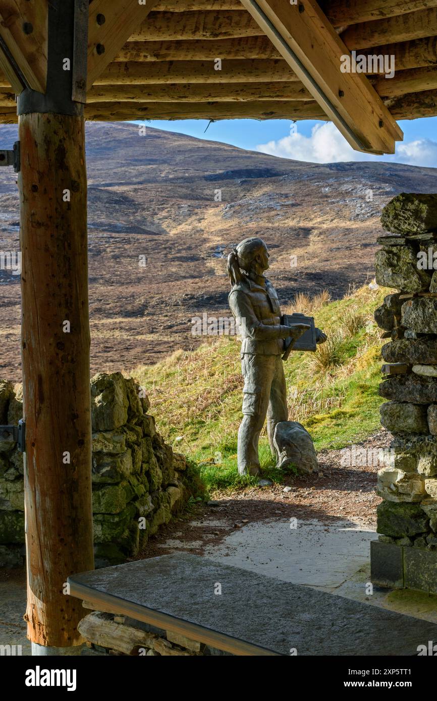 Female Geologist, a sculpture by Alan Beattie Herriot, at the Knockan ...
