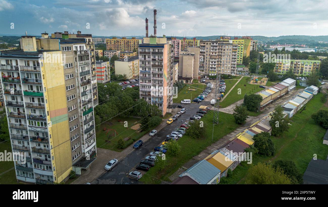 Residential Area With Multi-Storey Buildings and Open Spaces in a ...