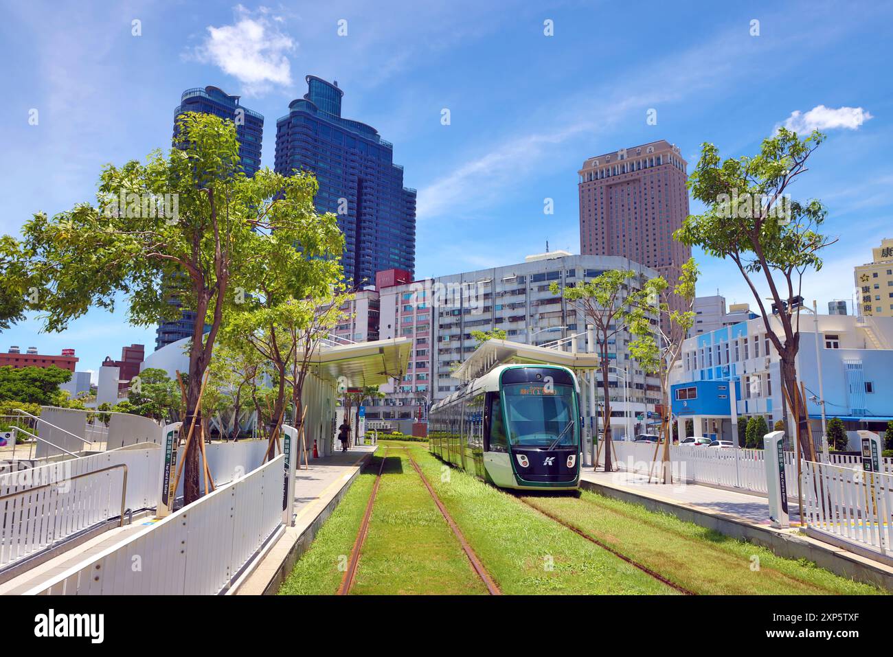 Kaohsiung Light Rail Tram Station, Kaohsiung, Taiwan Stock Photo - Alamy