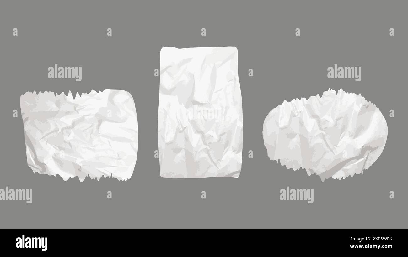 Paper and Elements scrapbooking Old torn crumpled. Crumpled pieces of ...