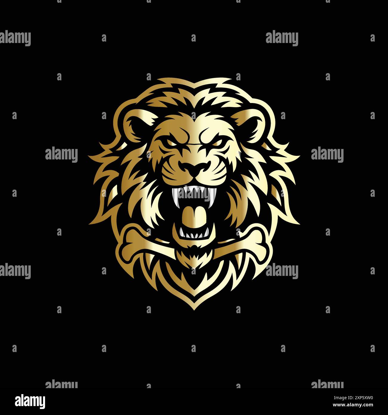 Lion head vector logo design template. Luxury lion head vector ...