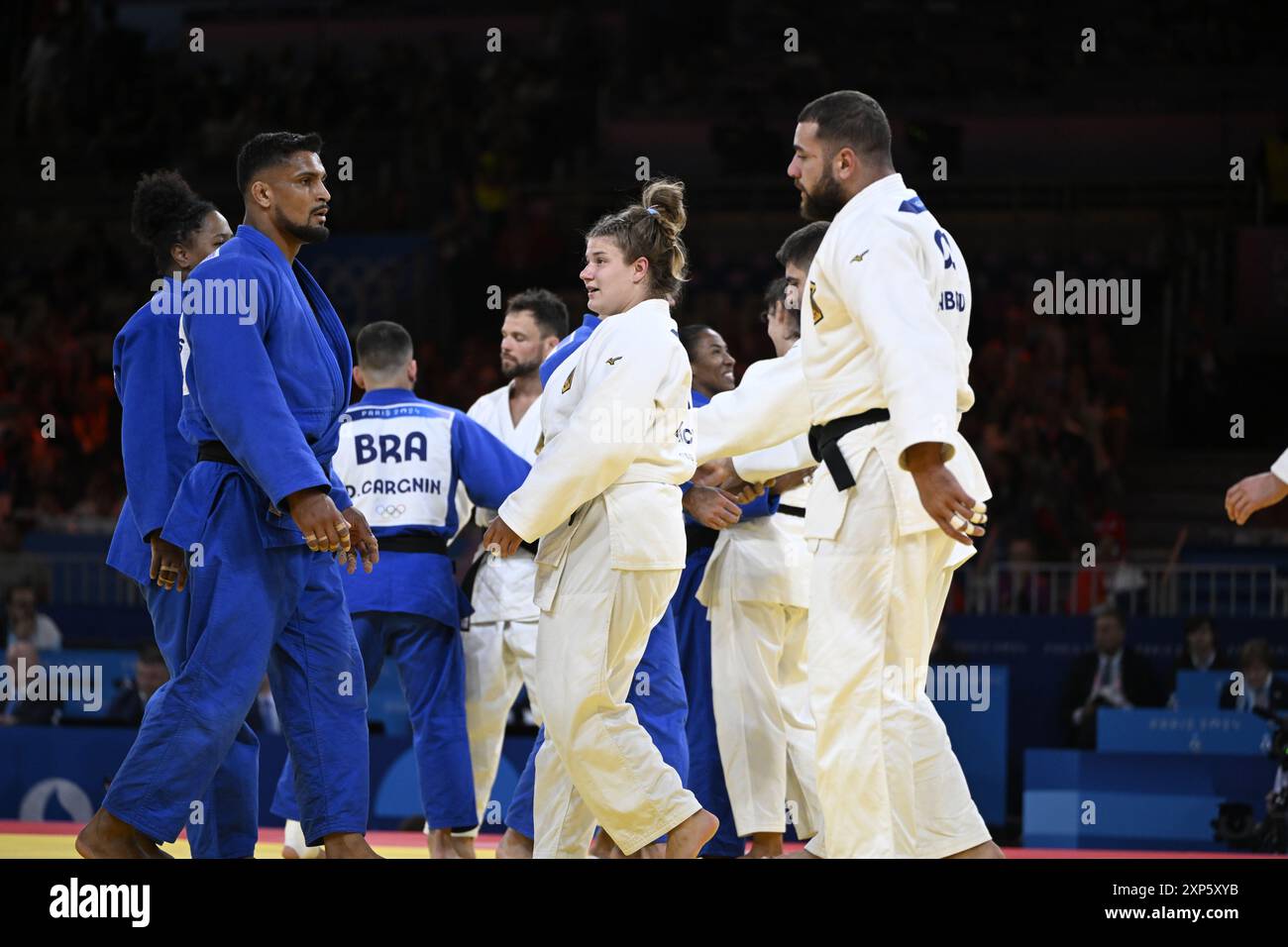 PARIS - FRANCE, August 3, 2024, Paris OLYMPICS judo, France wins team ...