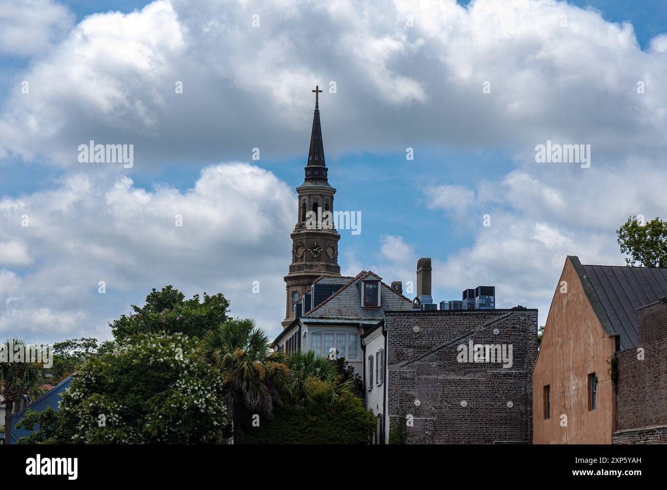 St Philip's Church in historic district of Charleston SC Stock Photo ...