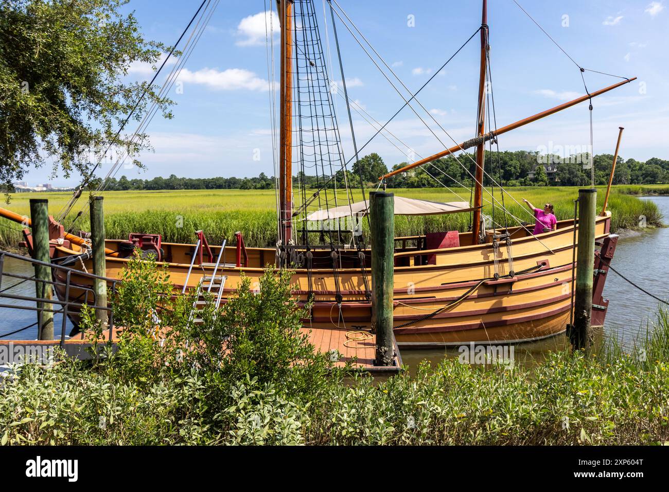 Recreation of 1600s Explorer Ship Used to Discover Charles Town, South ...