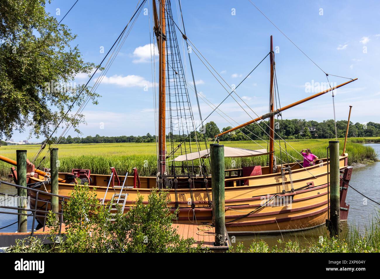 Recreation of 1600s Explorer Ship Used to Discover Charles Town, South ...