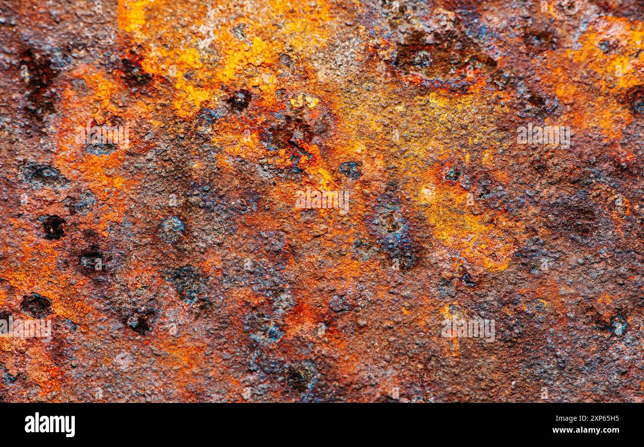 Rusty Surface of a metal sheet, Rusted metal texture and oxidized metal ...