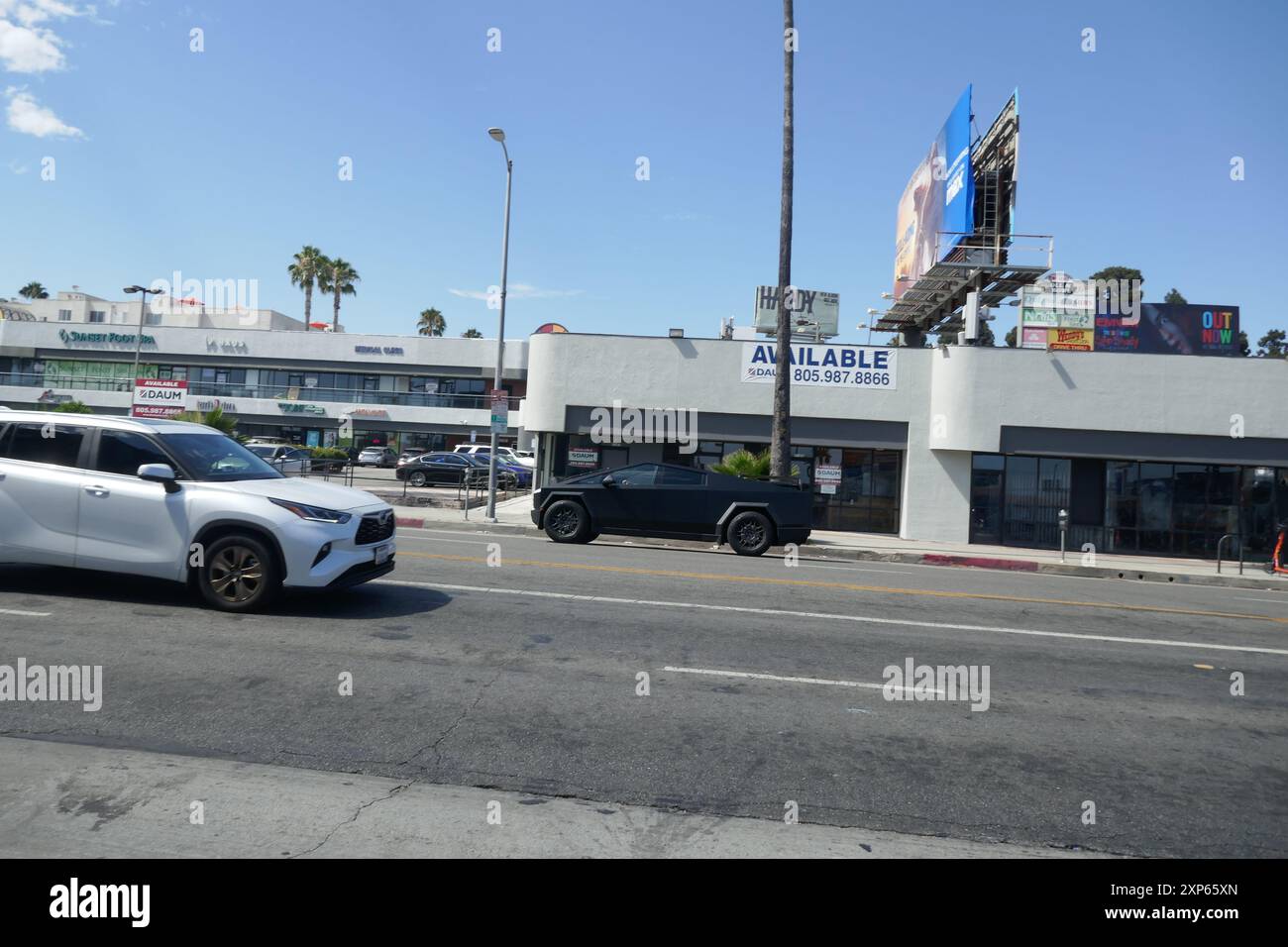Los Angeles, California, USA 2nd August 2024 Black Tesla Cybertruck on ...