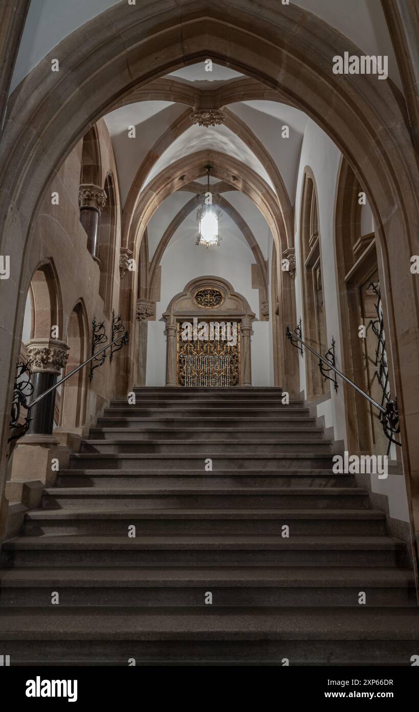 Munich, Germany - Dec 21, 2023 - Gothic architectural style with arches ...