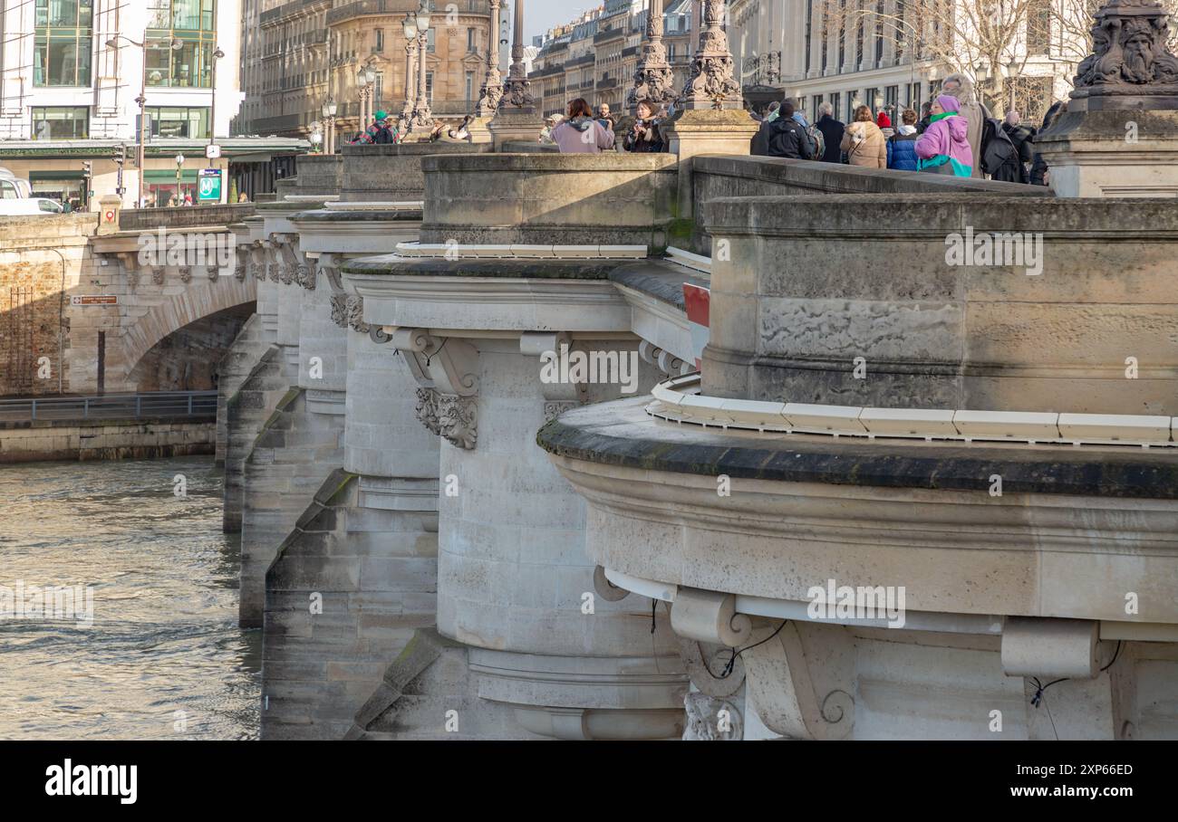 France, Paris - Jan 03, 2024 - Detail of Round bastions which give it ...