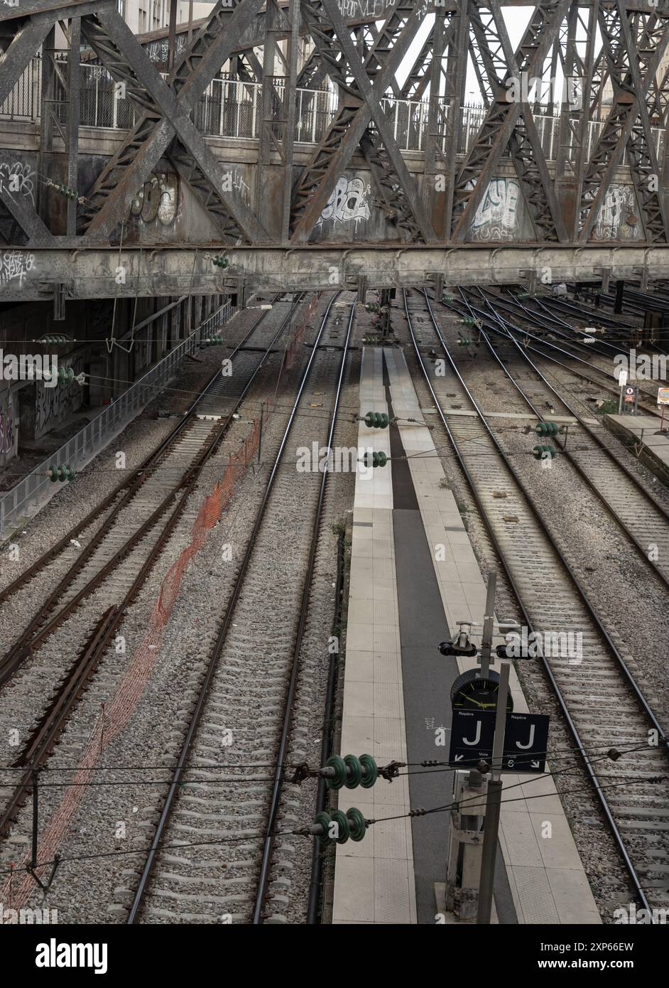 France, Paris - Jan 05, 2024 - Rue de l'Aqueduc Bridge (Viaduc de la ...