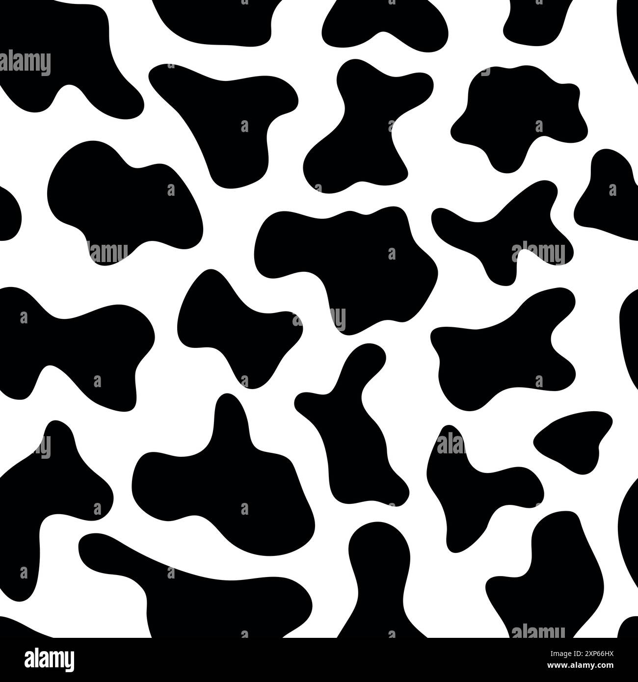 Cow skin vector seamless pattern. Abstract decorative cow print repeat ...