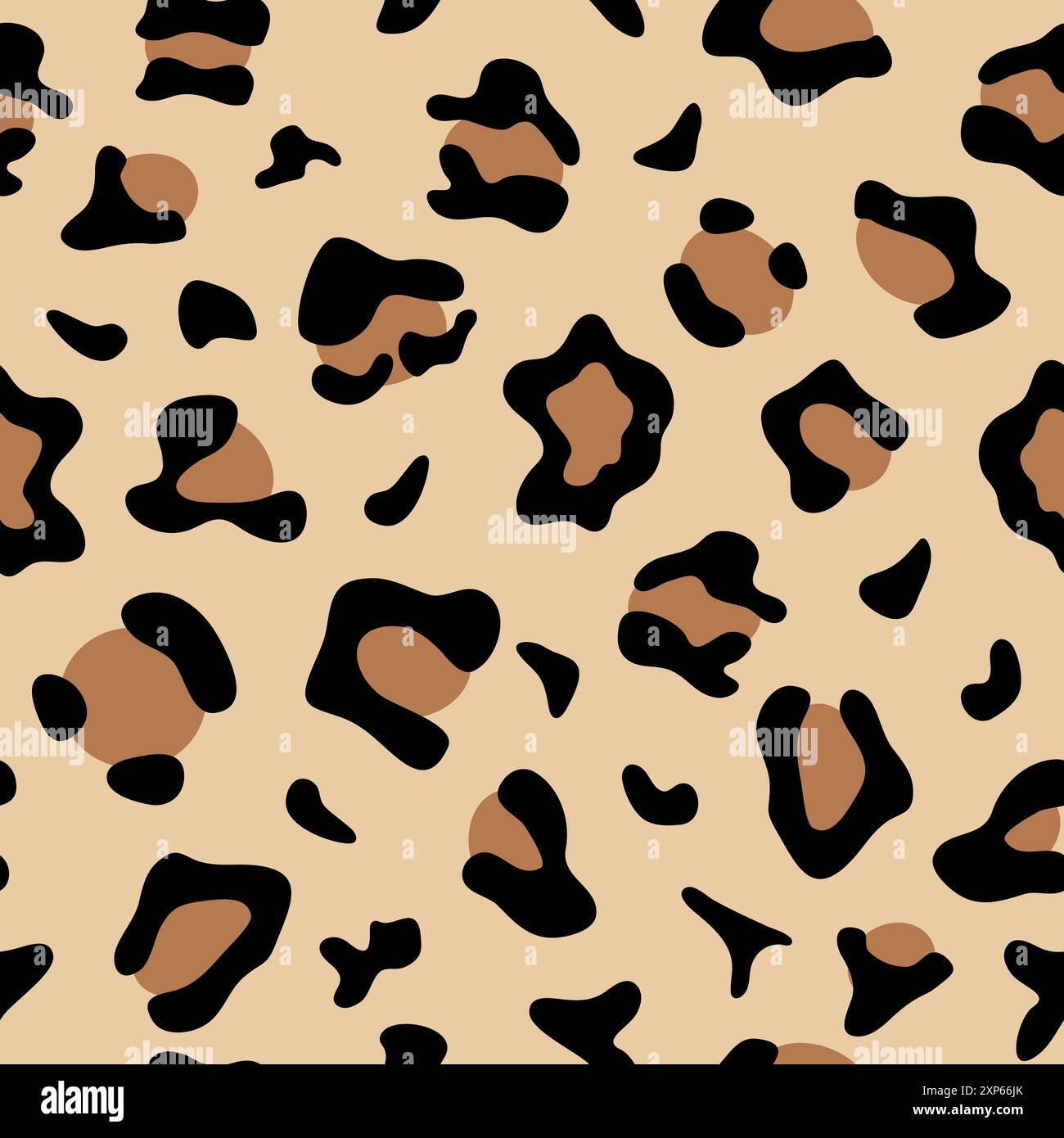 Leopard skin vector seamless pattern. Abstract panther wild cat animal print repeat pattern ...
