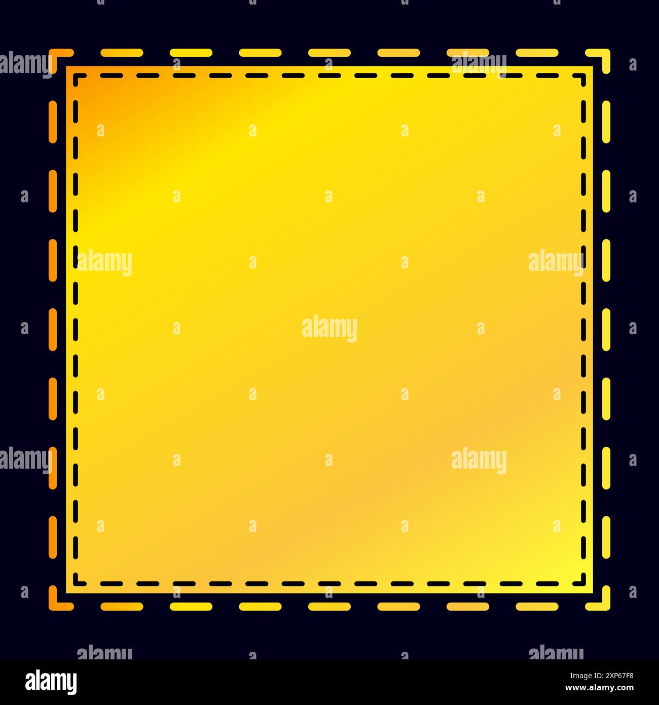 Square luxury gold frame template isolated on dark blue background ...