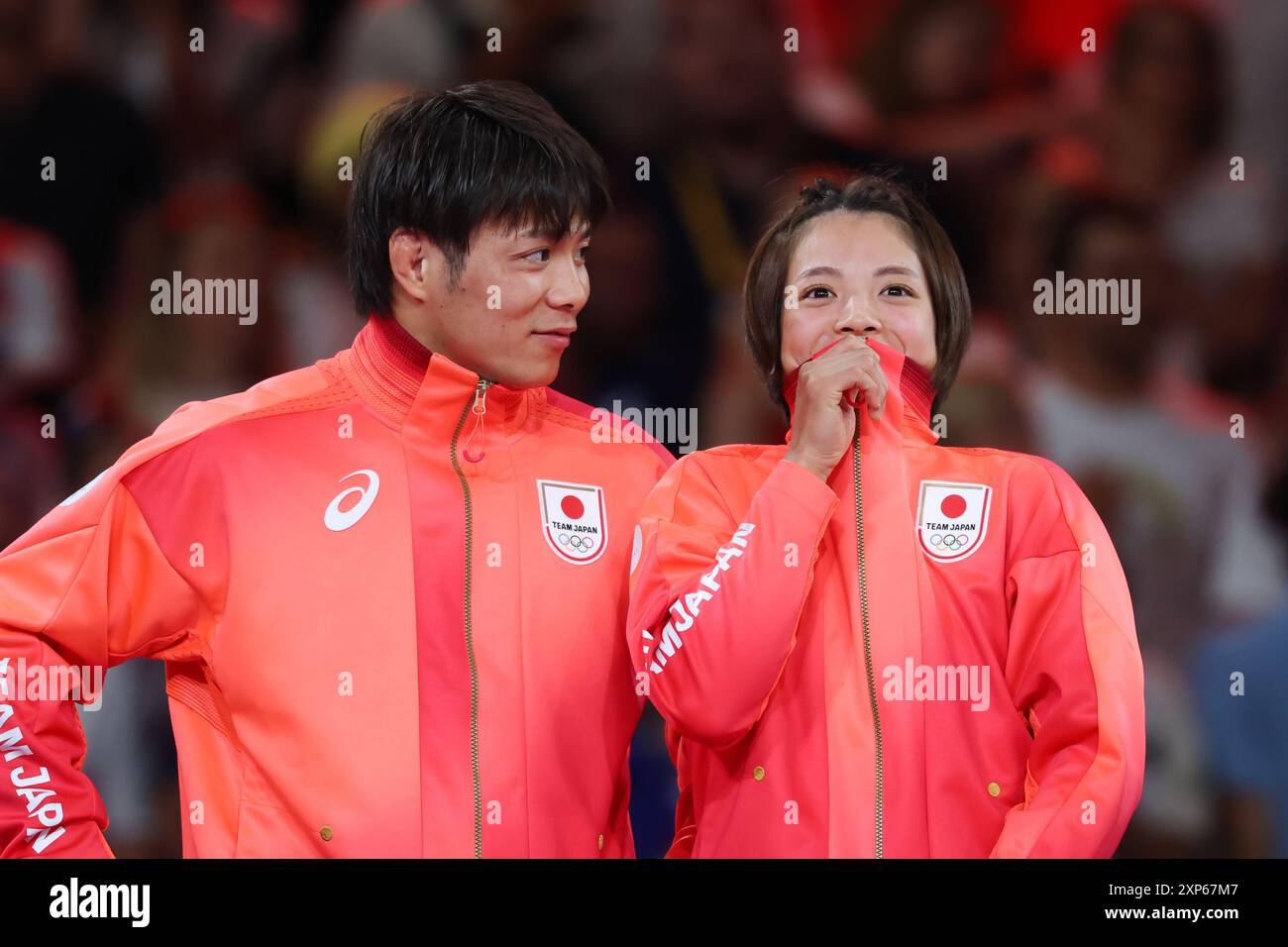 Paris, France. 3rd Aug, 2024. (L-R) Hifumi Abe, Uta Abe (JPN) Judo ...