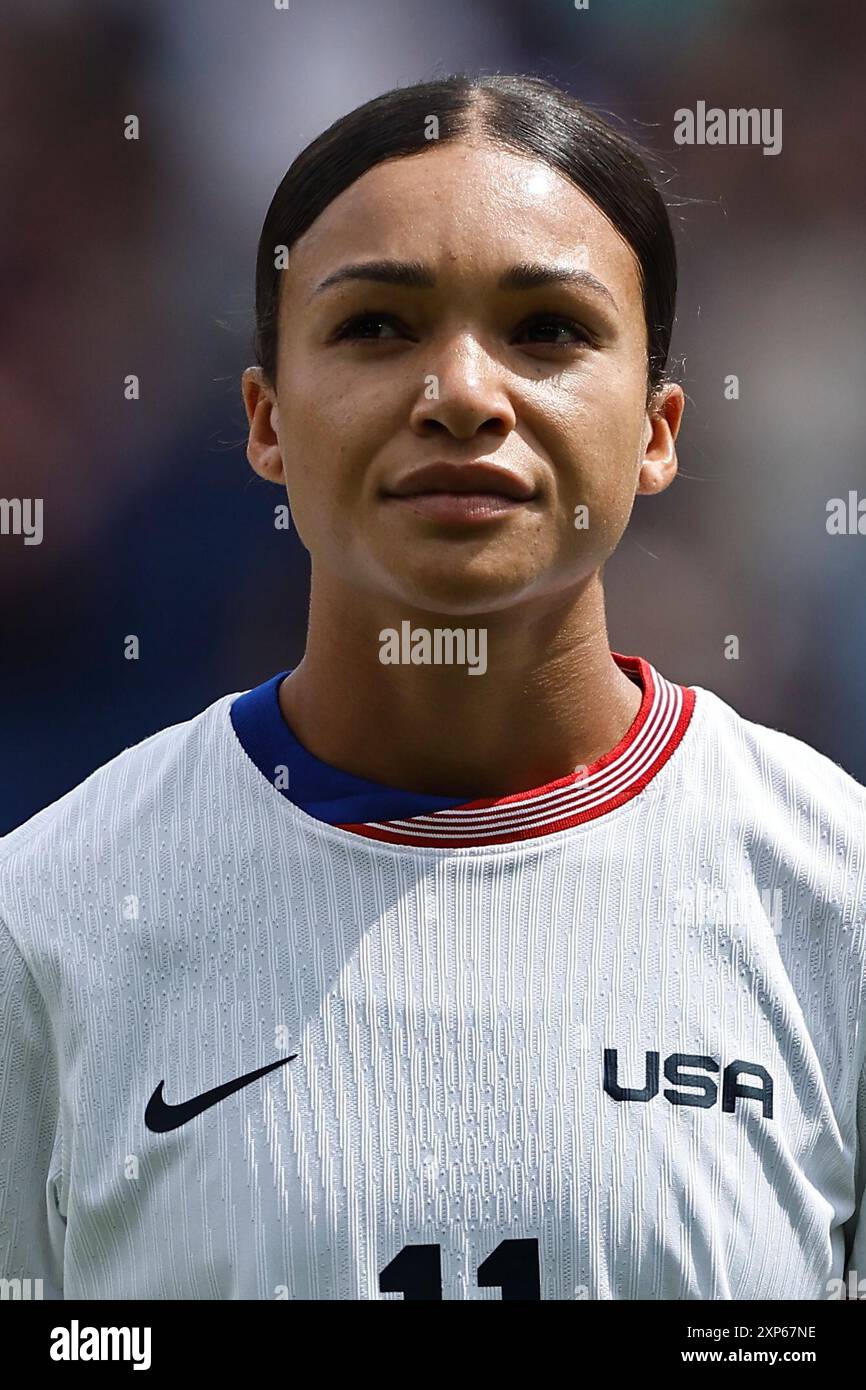 Paris, France. 3rd Aug, 2024. Sophia Smith (USA) Football/Soccer ...