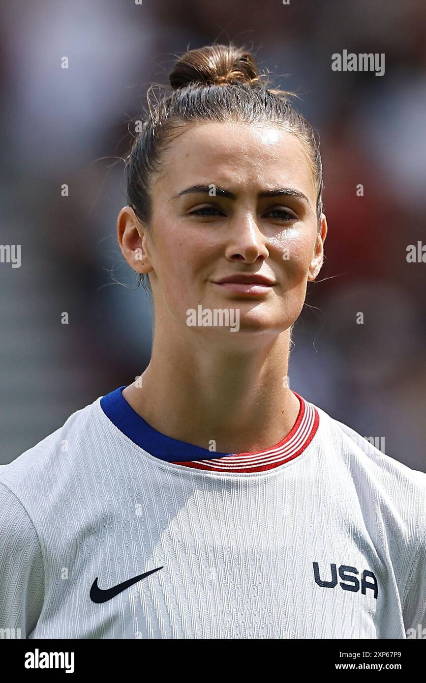 Paris, France. 3rd Aug, 2024. Emily Fox (USA) Football/Soccer : Paris ...