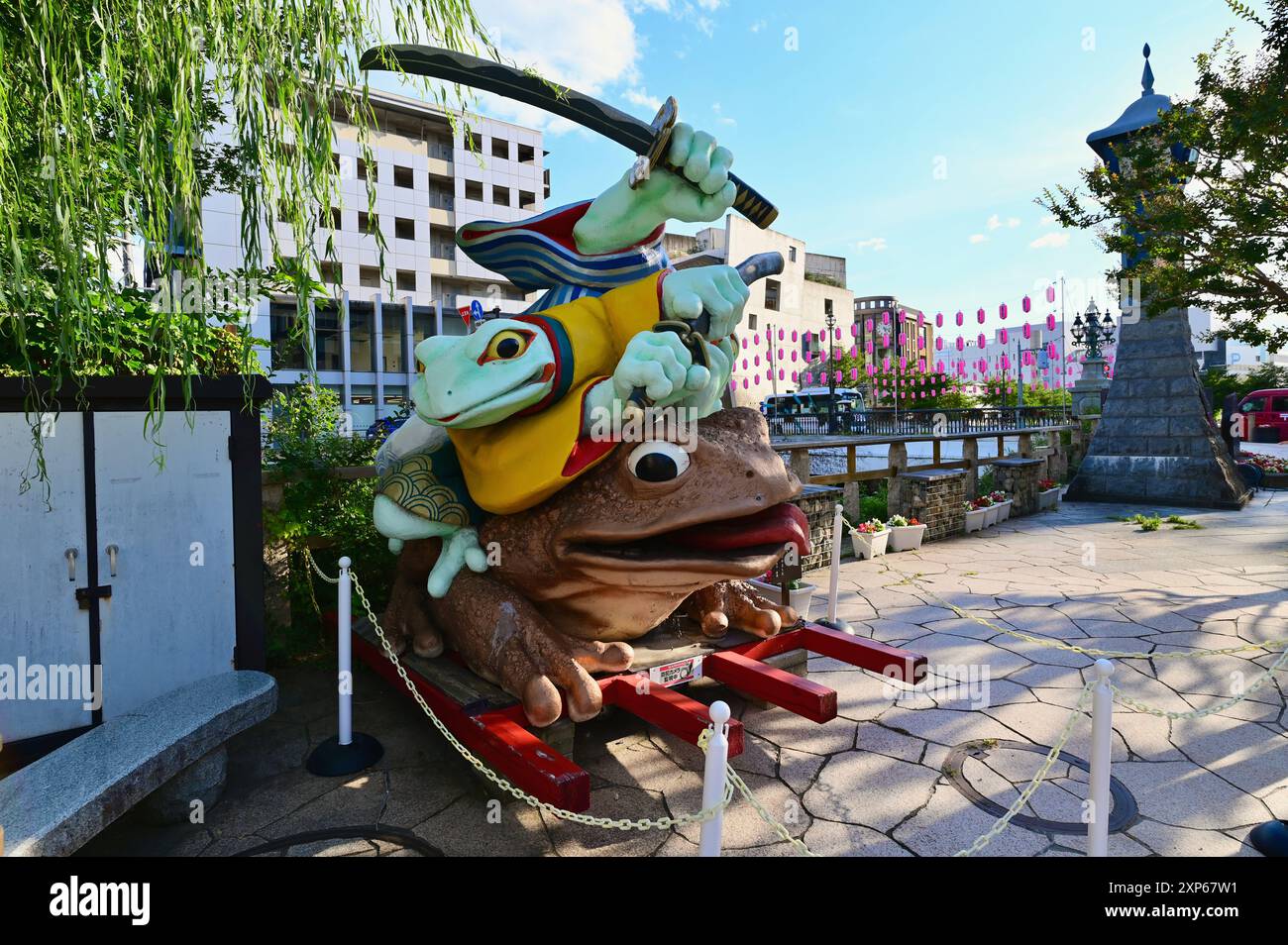 Frog Sculptures at Nawate Dori or Frog Street, Ancient Street in Matsumoto City, Nagano, Japan ...