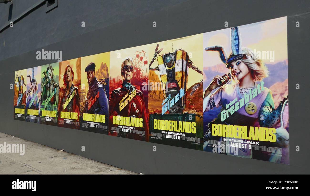 Los Angeles, California, USA 2nd August 2024 Borderlands Posters ...